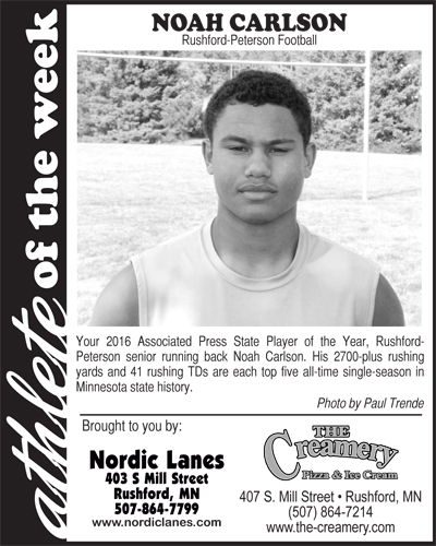 Athlete of the Week – Noah Carlson - Fillmore County Journal