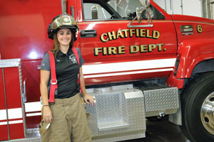 Harstad becomes Chatfield’s first female firefighter